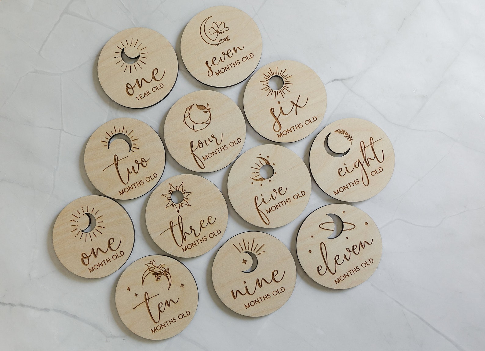 Baby Monthly Milestone Markers Star Theme Milestone Markers - Etsy