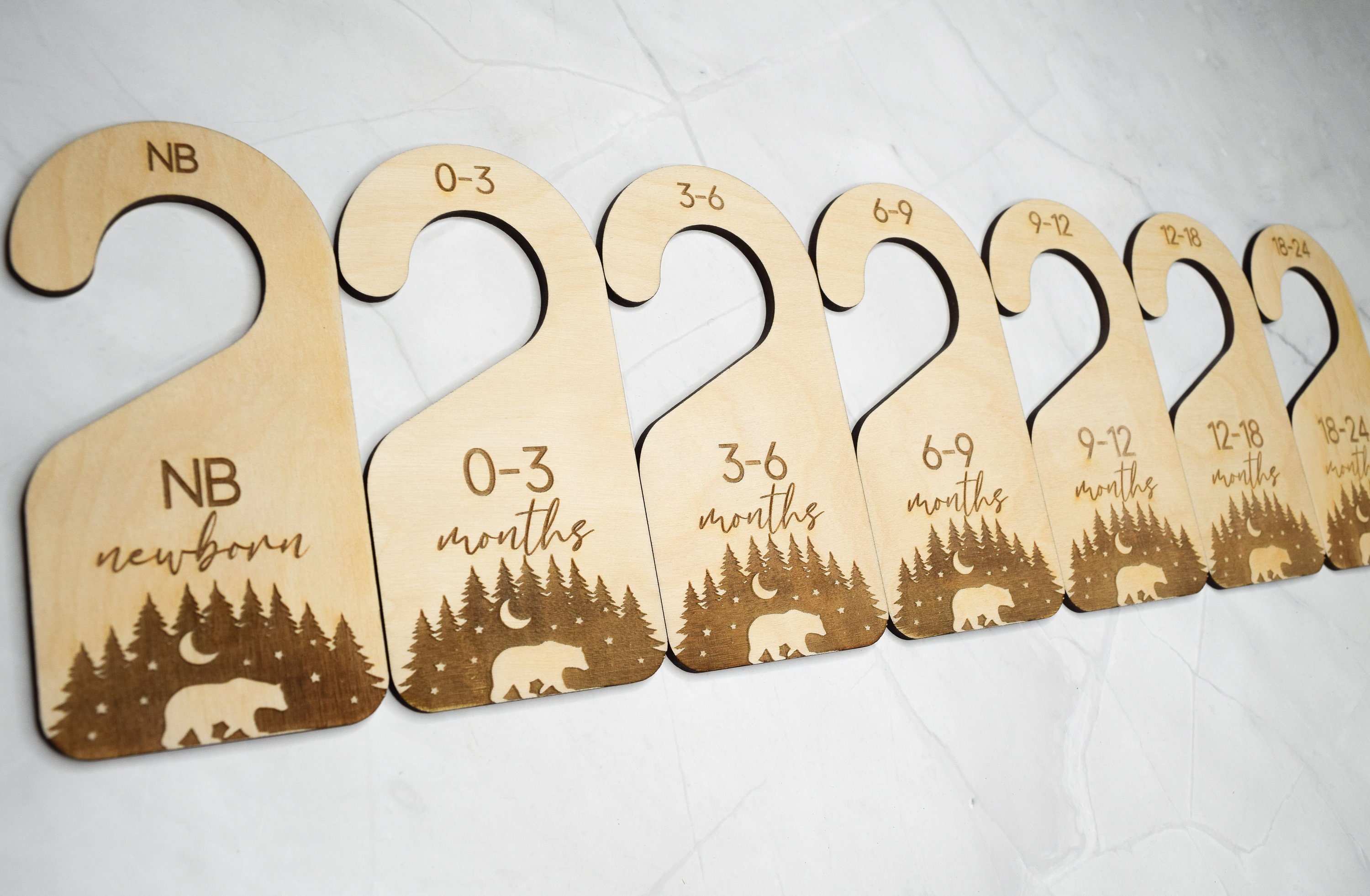 Baby Closet Dividers Wood Engraved Dividers Wooden Baby | Etsy