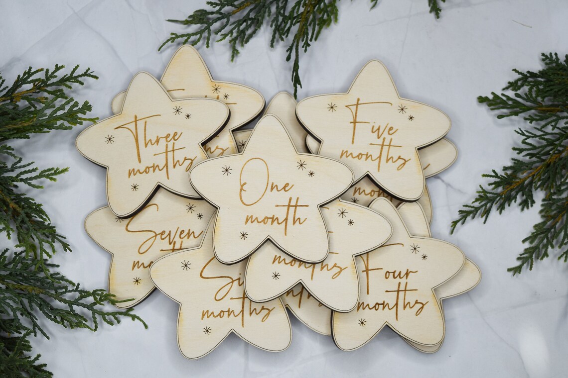 Baby Monthly Milestone Markers Star Theme Milestone Markers - Etsy