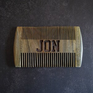 Personalized Beard Comb, Engraved Mustache Comb, Groomsmen Gift ...