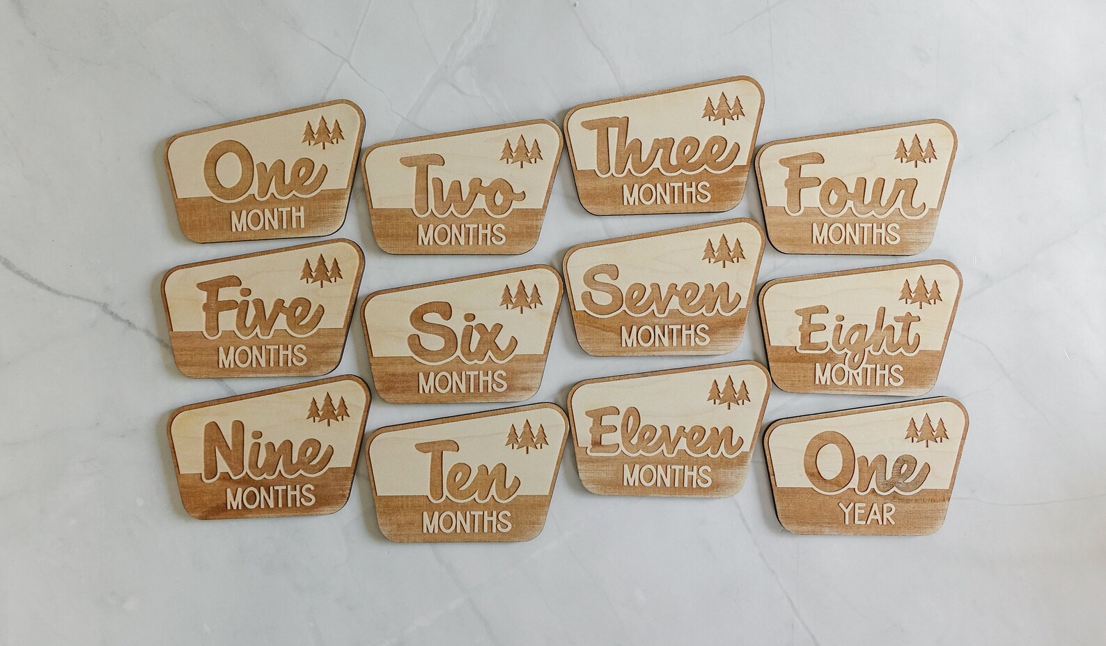 Baby Monthly Milestone Markers Wood Milestone Disc Baby - Etsy