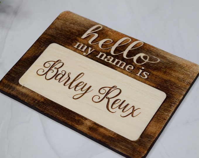 Hello My Name Is... Sign: Newborn Baby Photo Prop, Birth Announcment ...