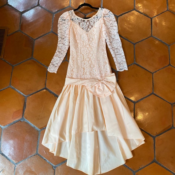 Precious Moments Vintage Peach Prom Dress Cocktail Go… - Gem