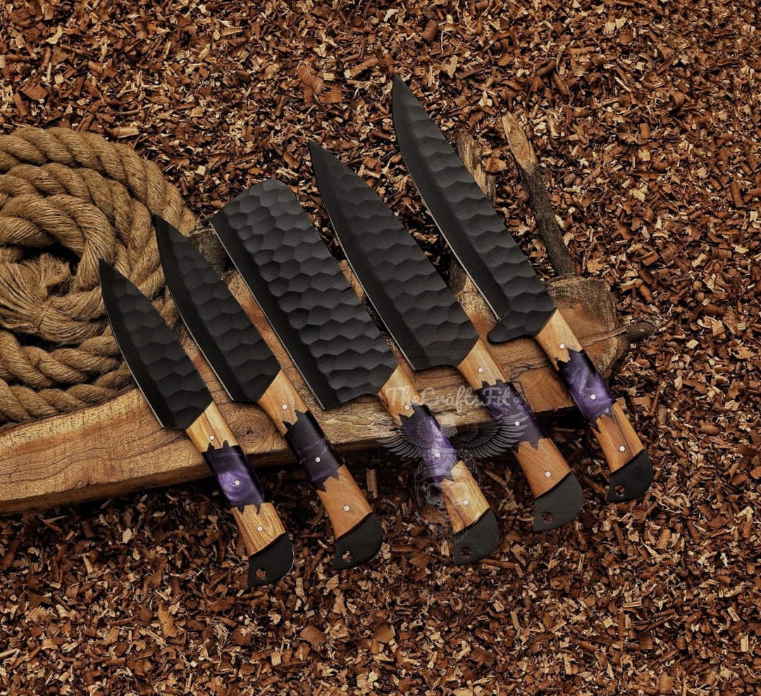 Handmade Knife Set of 5 Pcs, Kitchen Knife Set, Best Handmade Steel ...
