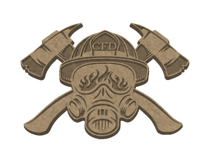 Custom CFD FIREFIGHTER Mask and Crossed Axes Digital File in SVG ...