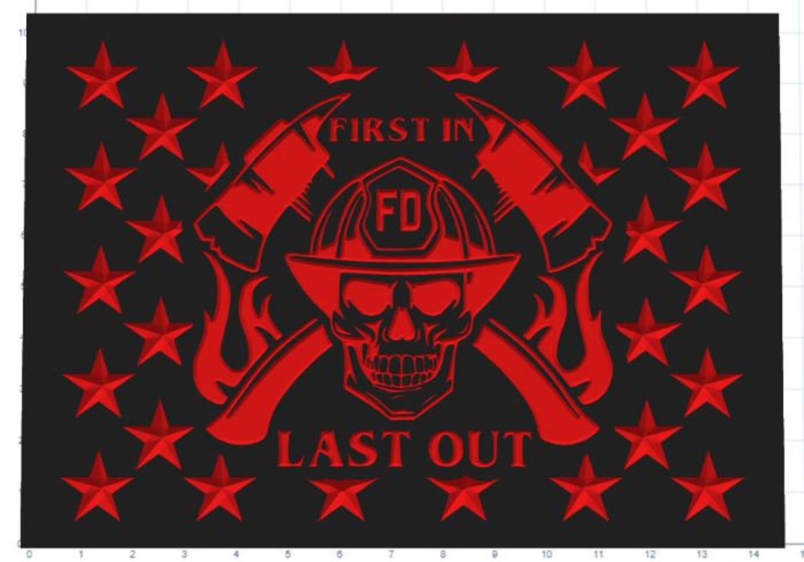 FIREFIGHTER " First in Last Out " UNION Digital File in SVG and Png for ...