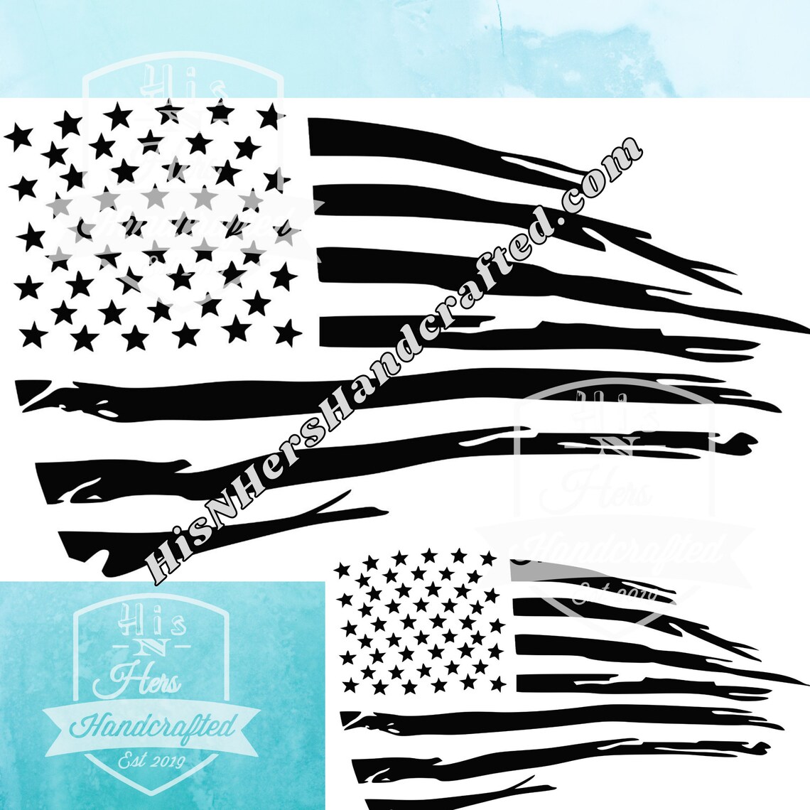 Rustic American Flag Digital File in SVG and PNG . Digital Files for ...