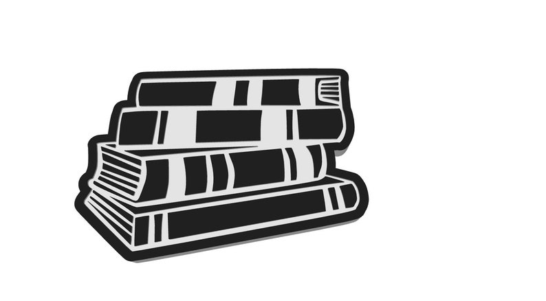 Stacked Books - Svg File - Etsy