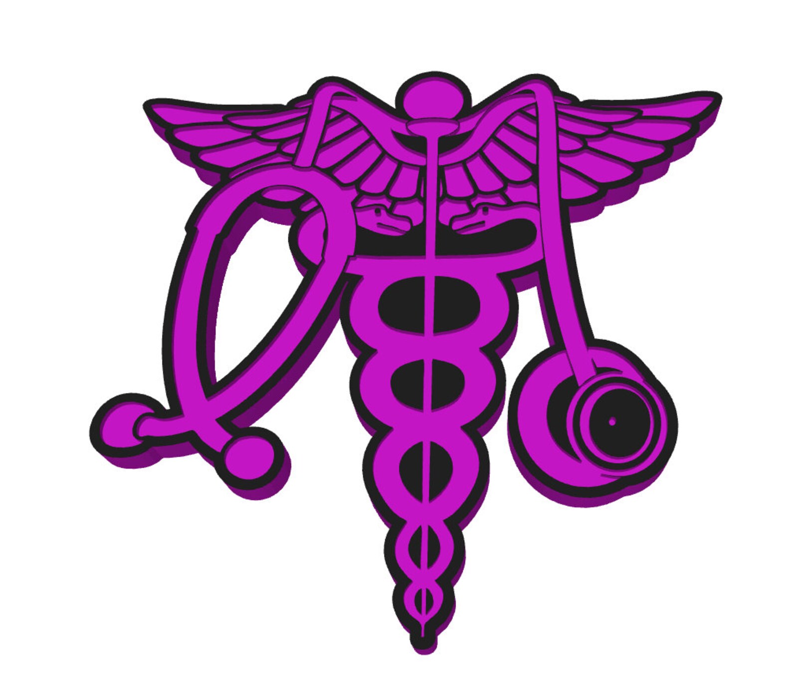 Medical Symbol SVG - for Doctor Nurse Professional - Caduceus With ...