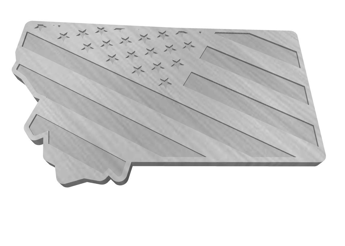 Montana USA Flag Digital File in SVG for Cricut, Cnc, Scroll Saw, Laser ...