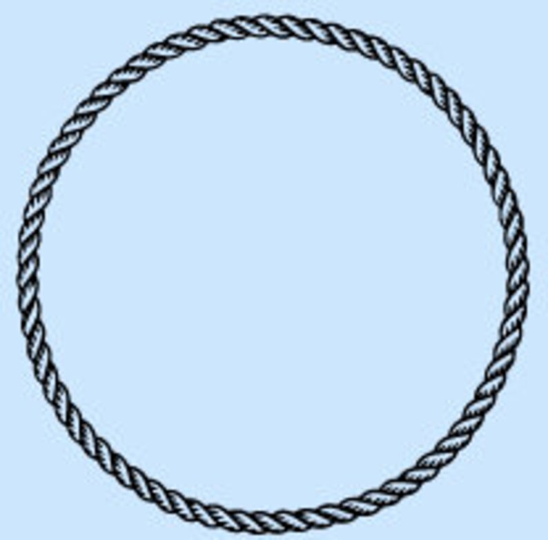 Braided Rope Circle Digital File in SVG and PNG . Digital Files for ...