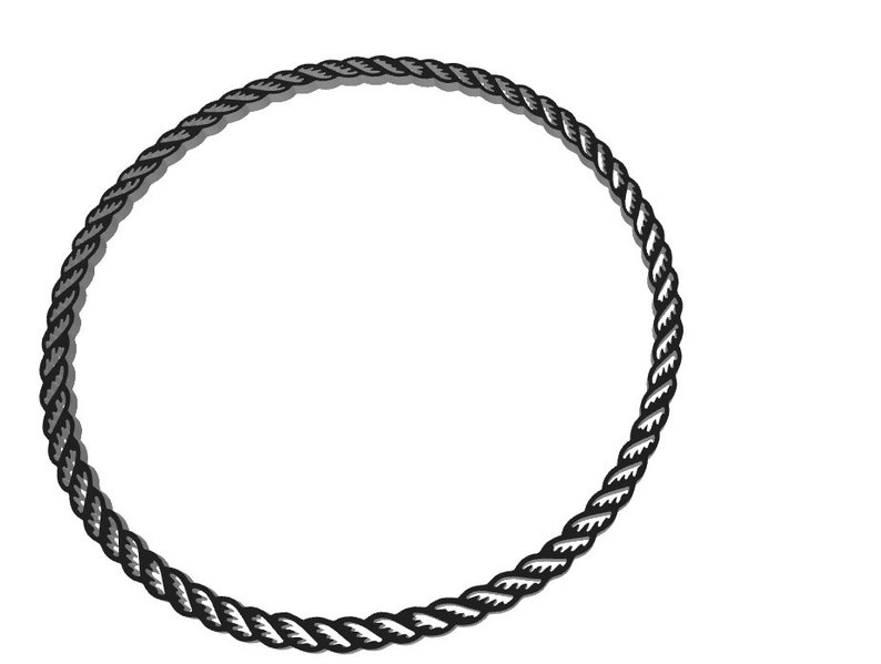 Braided Rope Circle Digital File in SVG and PNG . Digital Files for ...