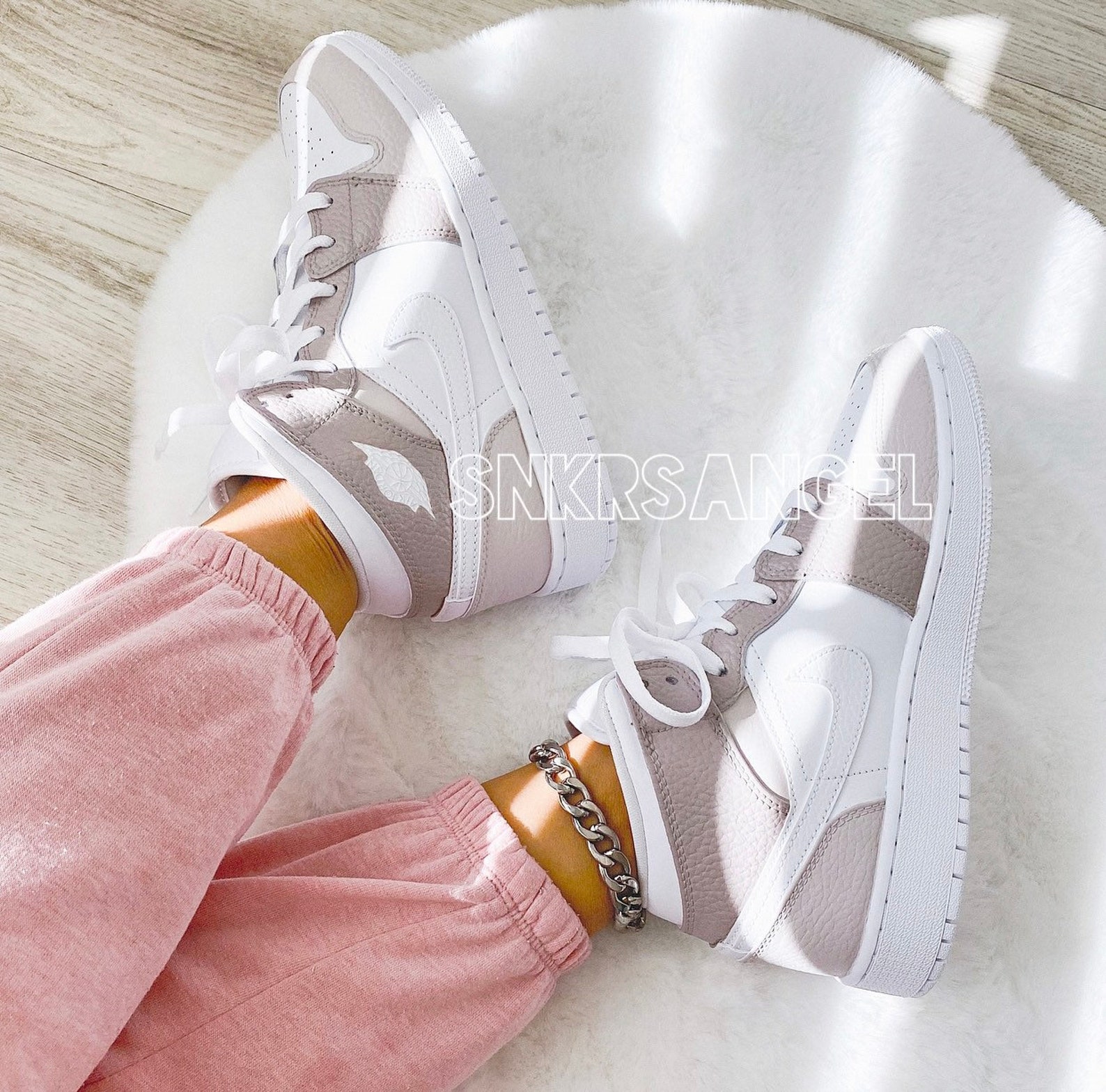 Custom Nike Air Jordan 1 Mid Coffee Mocha Tan Beige Brown - Etsy