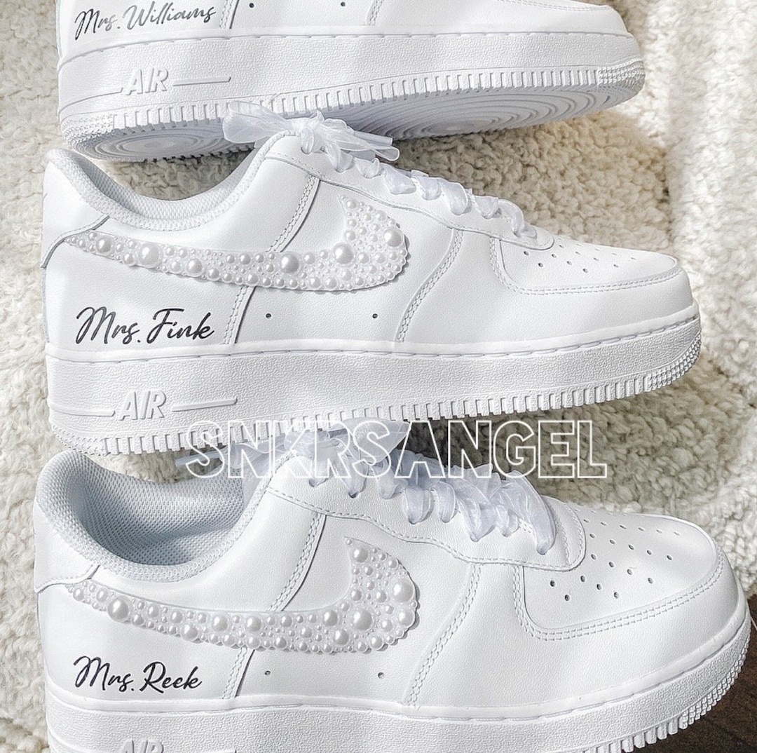 Nike Best Daughter Personalized Sneakers, Prom, Graduation Pearl Bridal ...