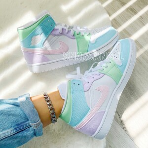 Custom Nike Air Jordan 1 Mid Pastel - Etsy