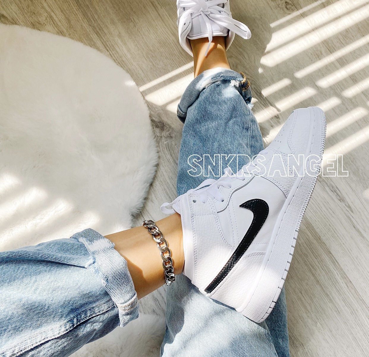 Custom Nike Air Jordan 1 Mid Black White - Etsy Australia