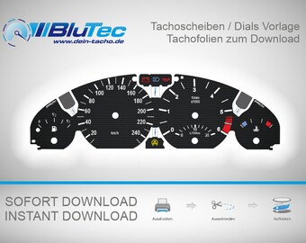 Tacho Foils Tacho Disc Template IMMEDIATELY Download for BMW - Etsy