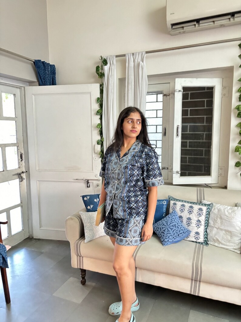 Pajama Set for Women, PJ Set, Indian Shorts PJ Set Unisex PJ Set Night ...