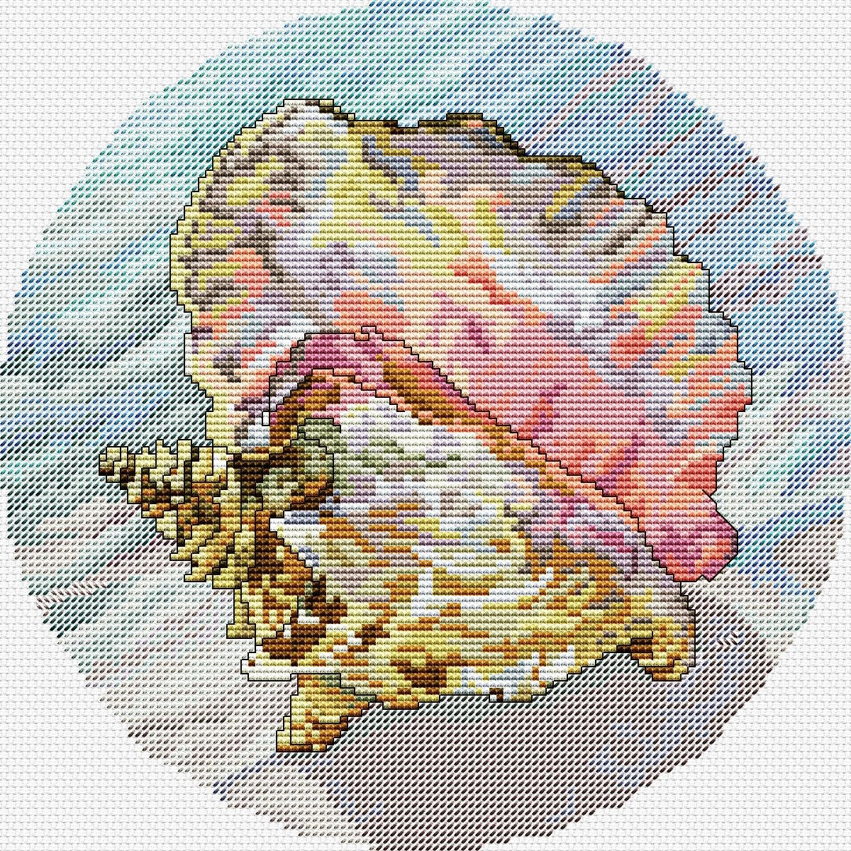 Easy Cross Stitch Pattern, Shell Design, Watercolor Sea Shell Counted ...
