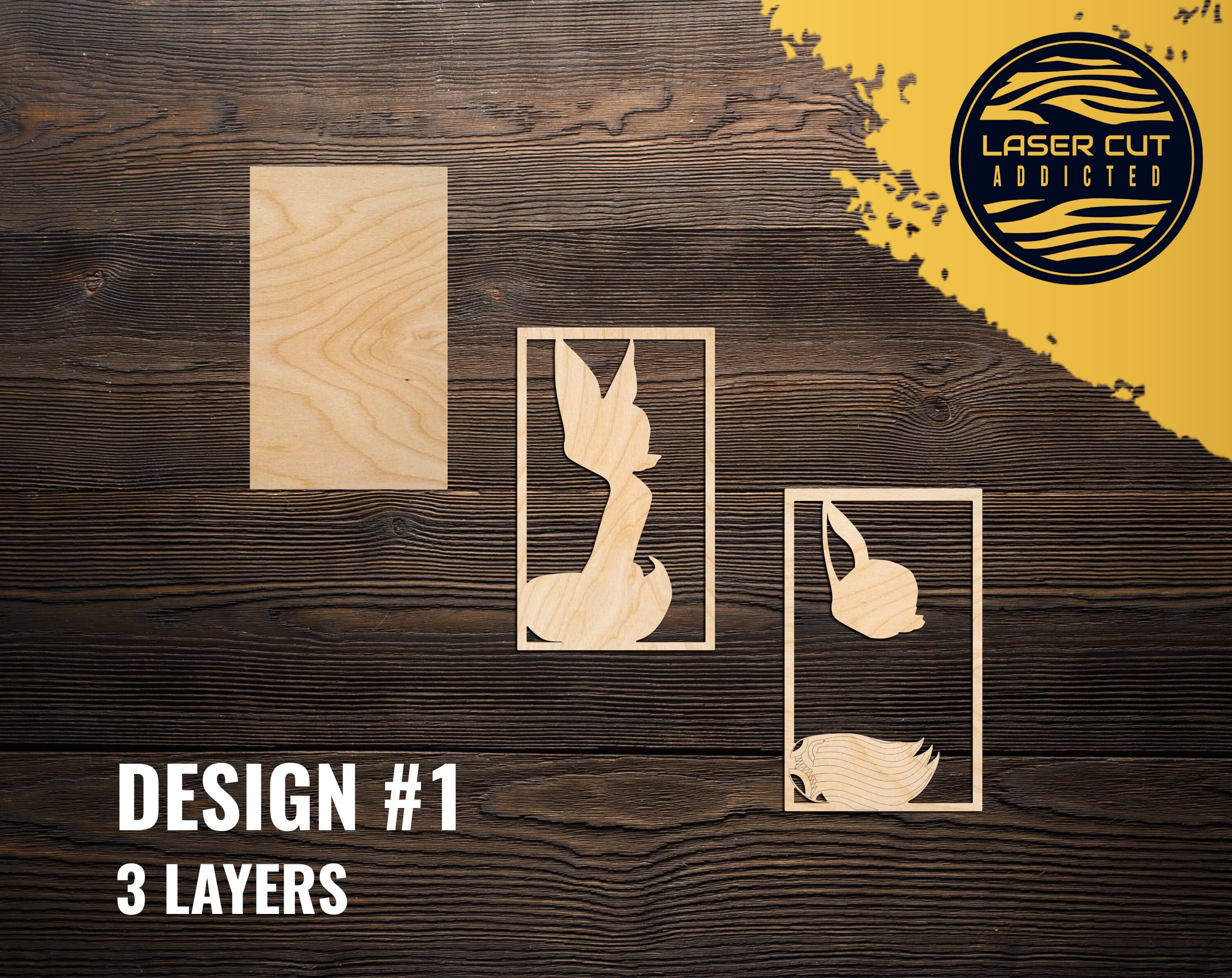 Laser Cut Fox Svg File Glowforge File Laser Cutting Design 2 Designs ...