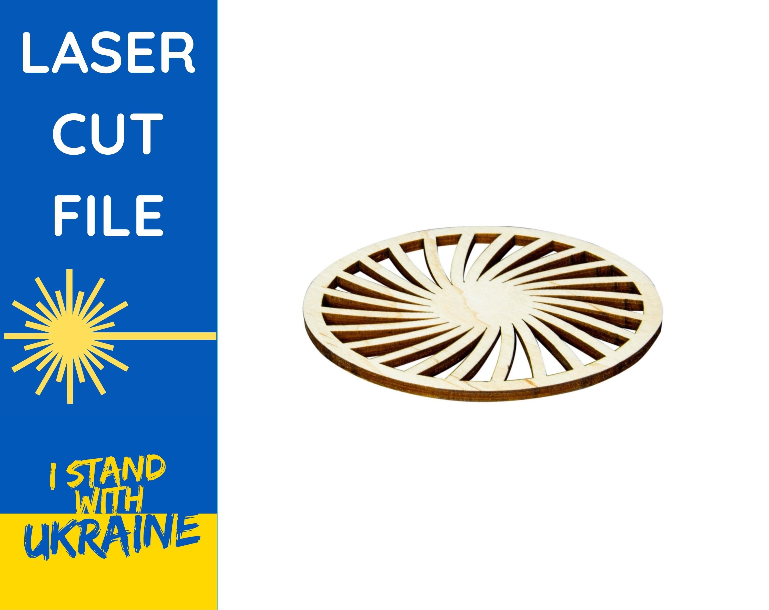 Coaster Laser Cut Ready Coaster Svg File Digital Download Laser Cutting ...