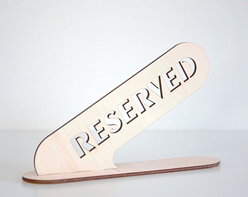 Reserved Table Sign Laser Cut File Svg Digital Download Laser Cutting ...