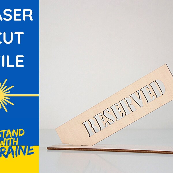 Laser Cut Reserved Table Sign - Etsy