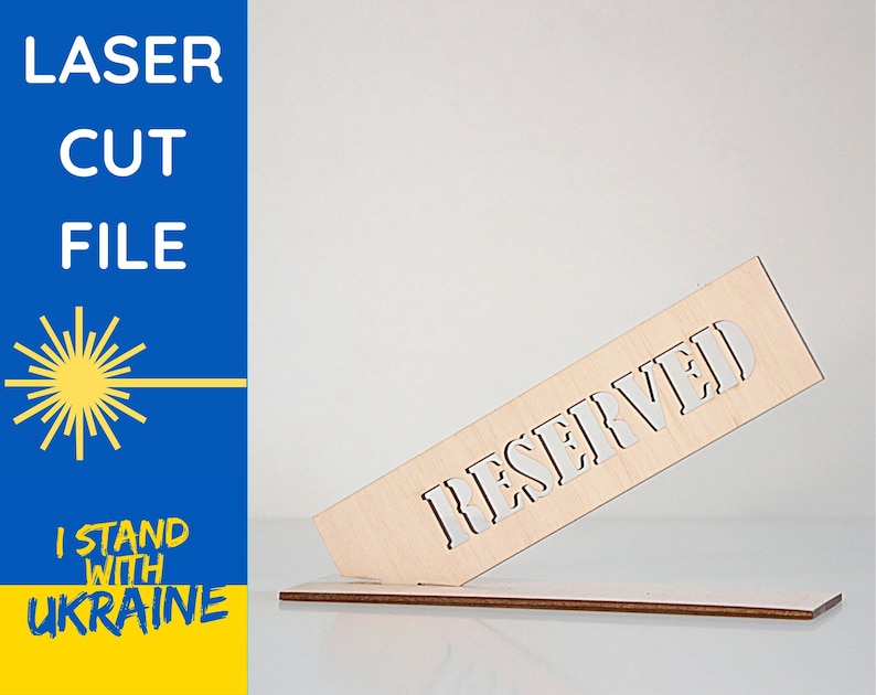 Reserved Table Sign Laser Cut File Svg Digital Download Laser | Etsy