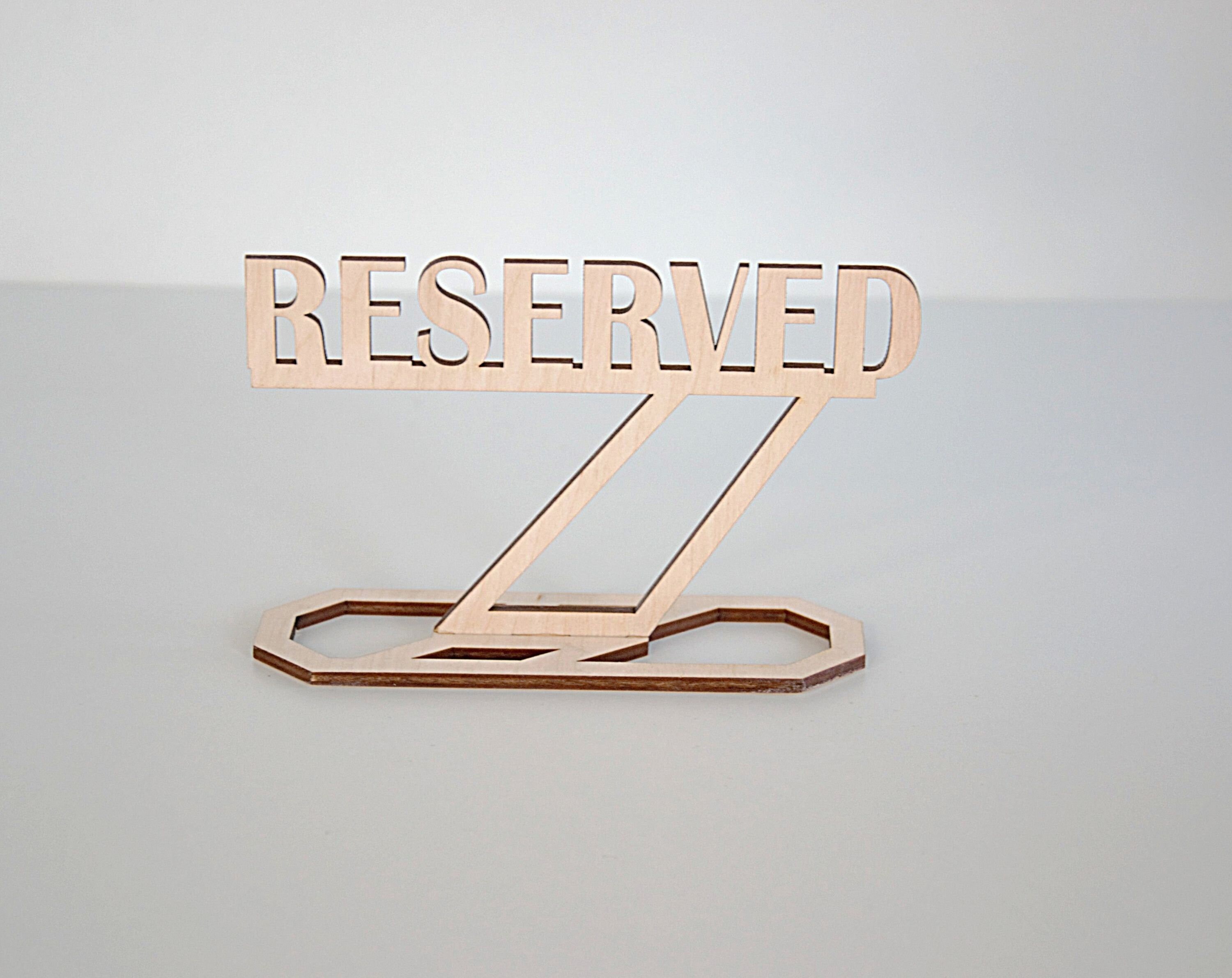 Reserved Table Sign Laser Cut File Svg Digital Download Laser Cutting ...