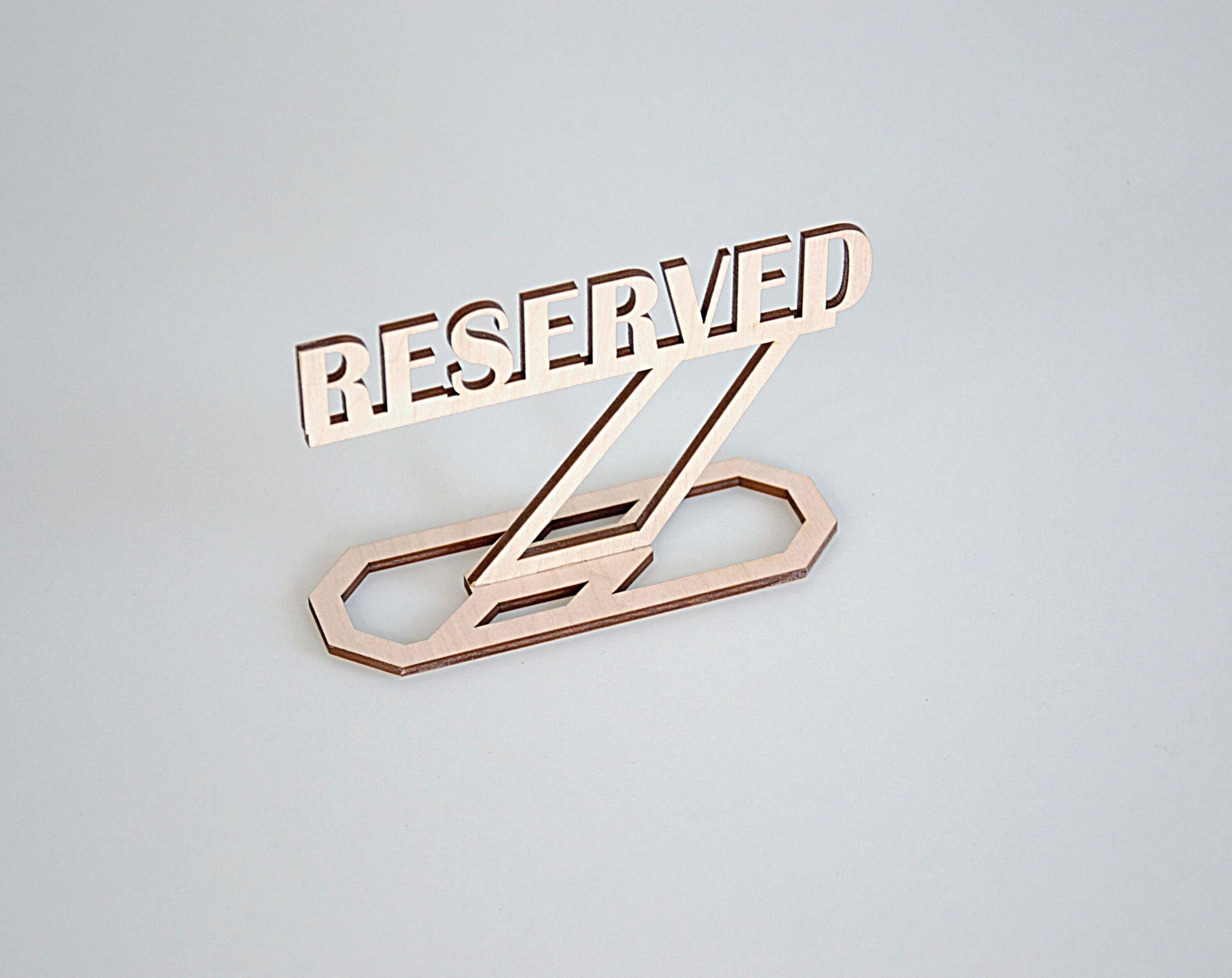 Reserved Table Sign Laser Cut File Svg Digital Download Laser Cutting ...