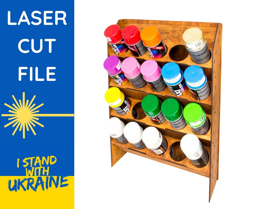 Paint Storage Box Organizer Box Shelf Laser Cut File Svg Digital ...