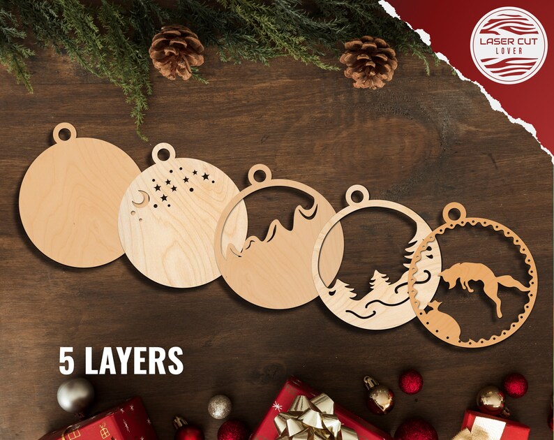 Christmas Tree Toys SVG Bundle, Laser File Glowforge Project, Ball With ...