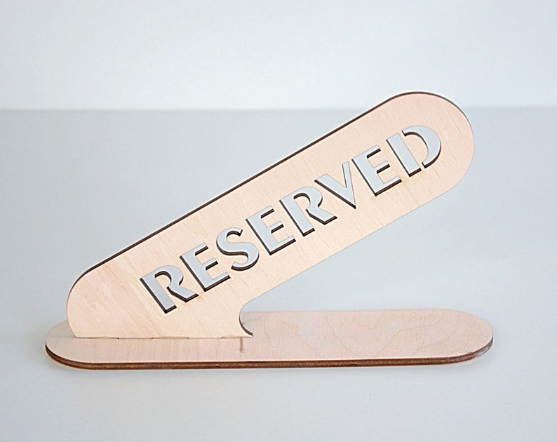 Reserved Table Sign Laser Cut File Svg Digital Download Laser Cutting ...