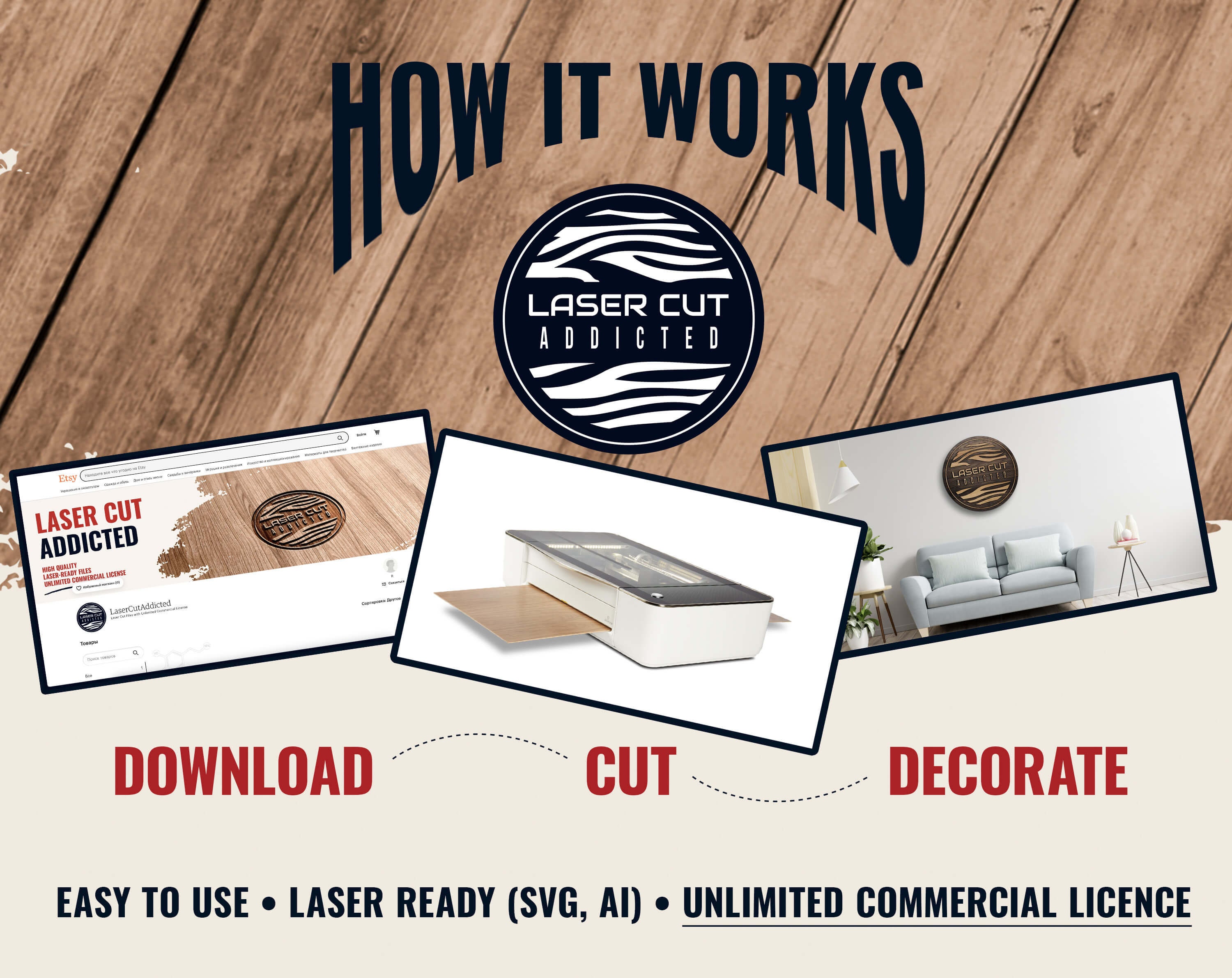 Laser Cut Animals Svg File Glowforge File Laser Cutting Designs Bundle ...