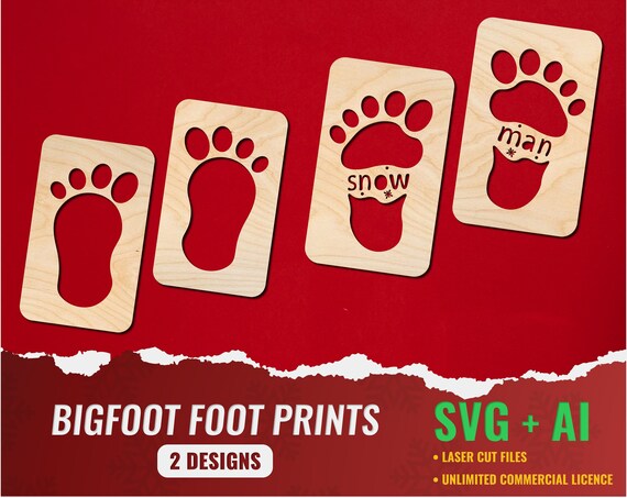 Santa Boot Print Laser Cut File SVG Christmas Stencils | Etsy