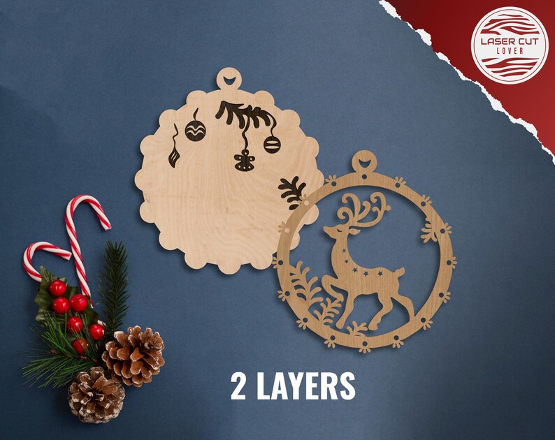 Christmas Tree Toys SVG Bundle, Laser File Glowforge Project, Ball With ...