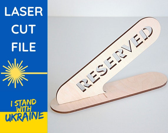 Reserved Table Sign Laser Cut File Svg Digital Download Laser | Etsy