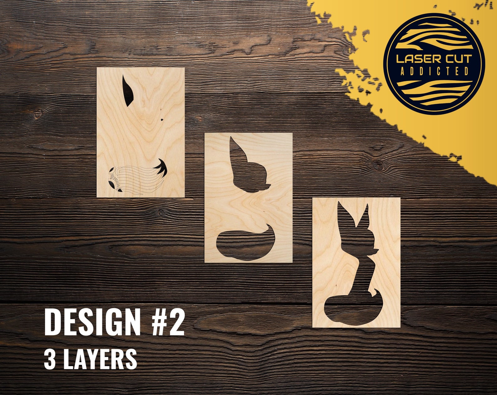 Laser Cut Fox Svg File Glowforge File Laser Cutting Design 2 Designs ...