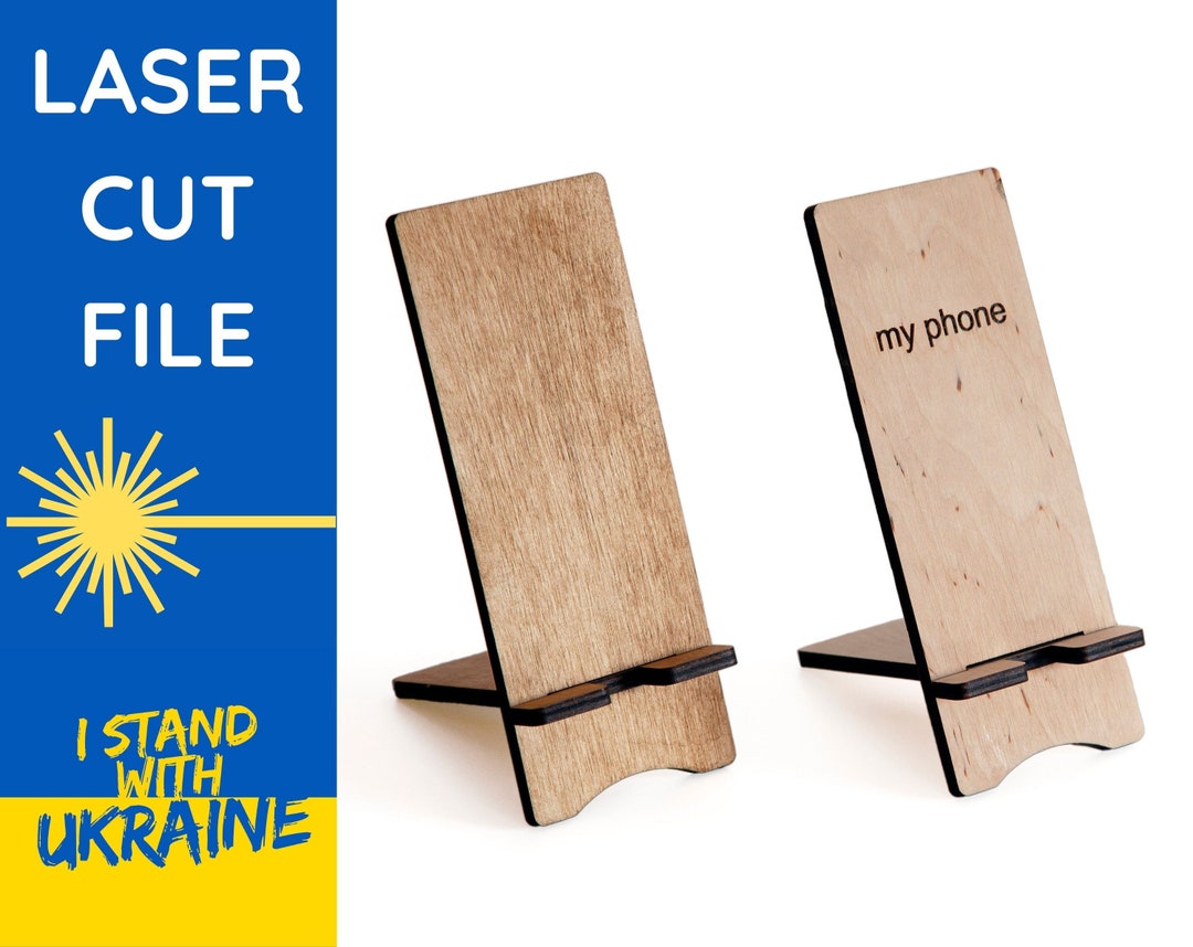 2 in 1 Classic Phone Stand Laser Cut File Svg Digital Download Laser ...