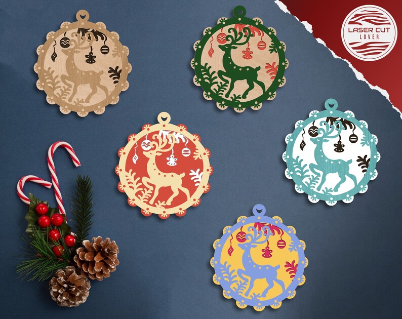 Christmas Tree Toys SVG Bundle, Laser File Glowforge Project, Ball With ...