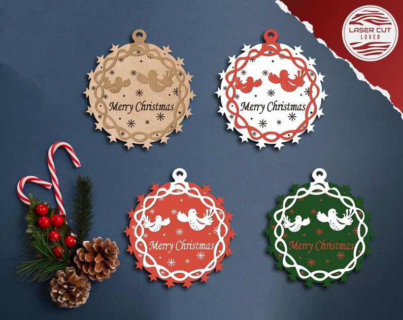 Christmas Tree Toys SVG Bundle Laser File Glowforge Project - Etsy
