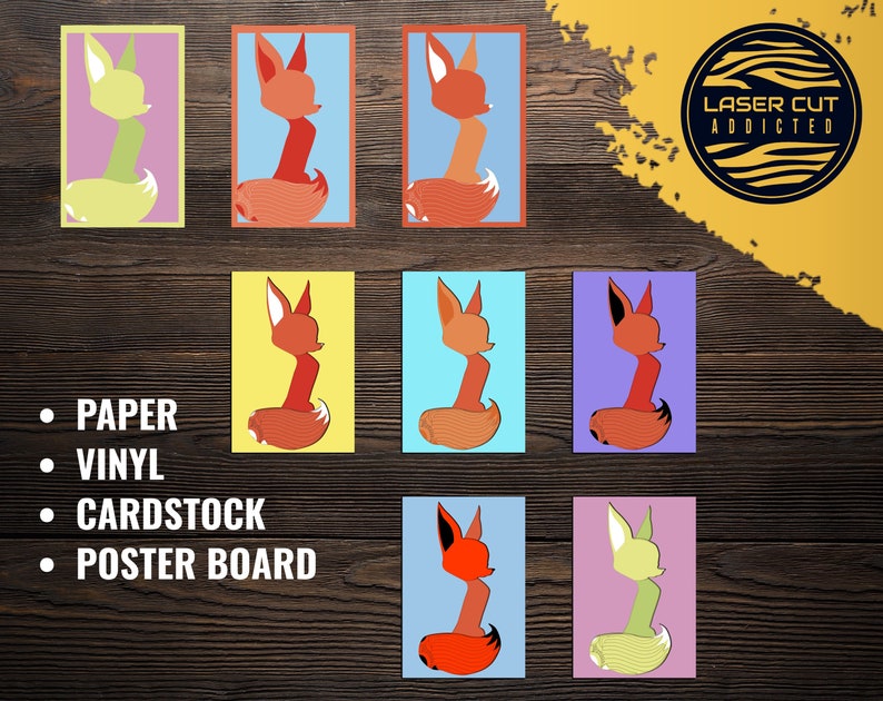 Laser Cut Fox Svg File Glowforge File Laser Cutting Design 2 Designs ...