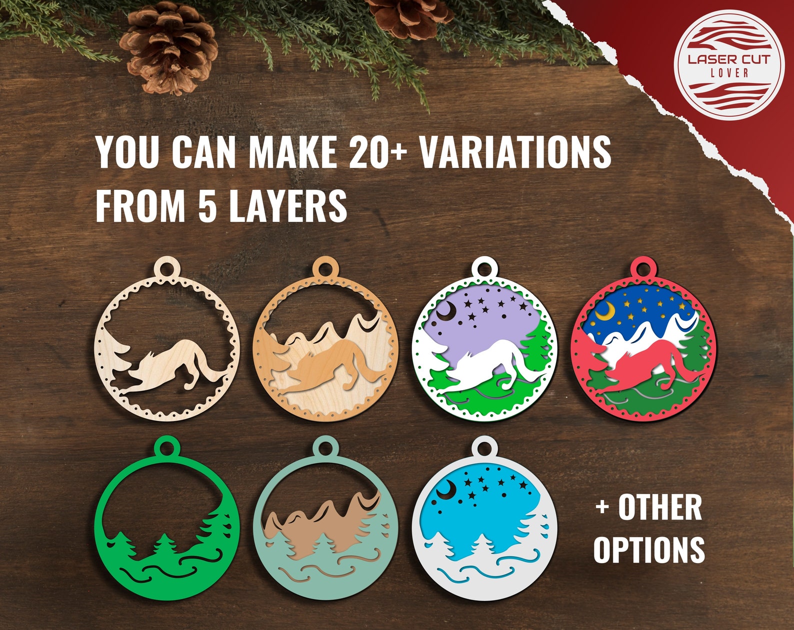 Christmas Tree Toys SVG Bundle Laser File Glowforge Project - Etsy