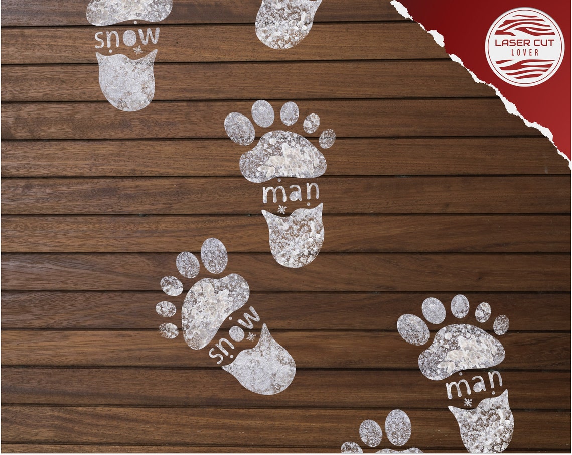 Santa Boot Print Laser Cut File SVG Christmas Stencils - Etsy