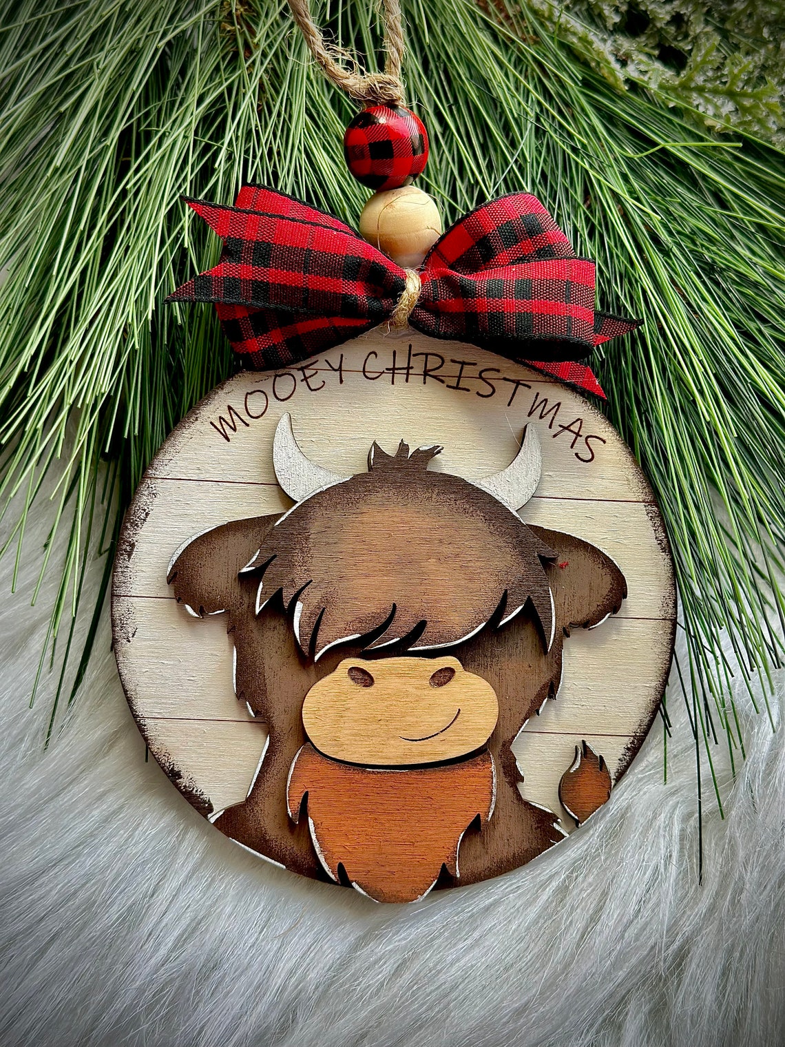 Highland Cow Christmas Ornament, Highland Cow Ornaments, Highland Cow ...