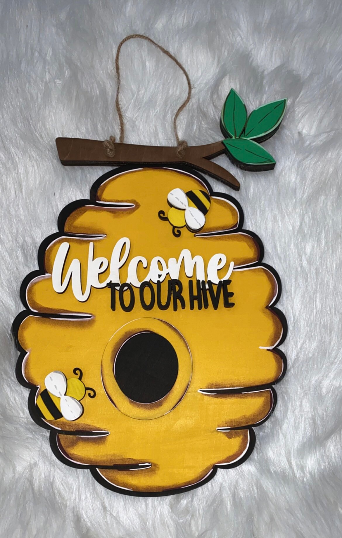 Welcome to Our Hive Door Hanger/welcome Sign/ Bee/ Honey/bee Hive - Etsy