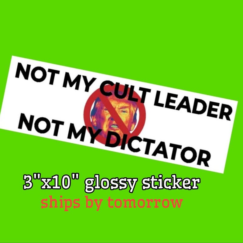 Anti Trump Bumper Sticker - Etsy