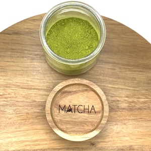 Matcha Tea Storage Container • Glass Matcha Jar With Acacia Wood Lid ...