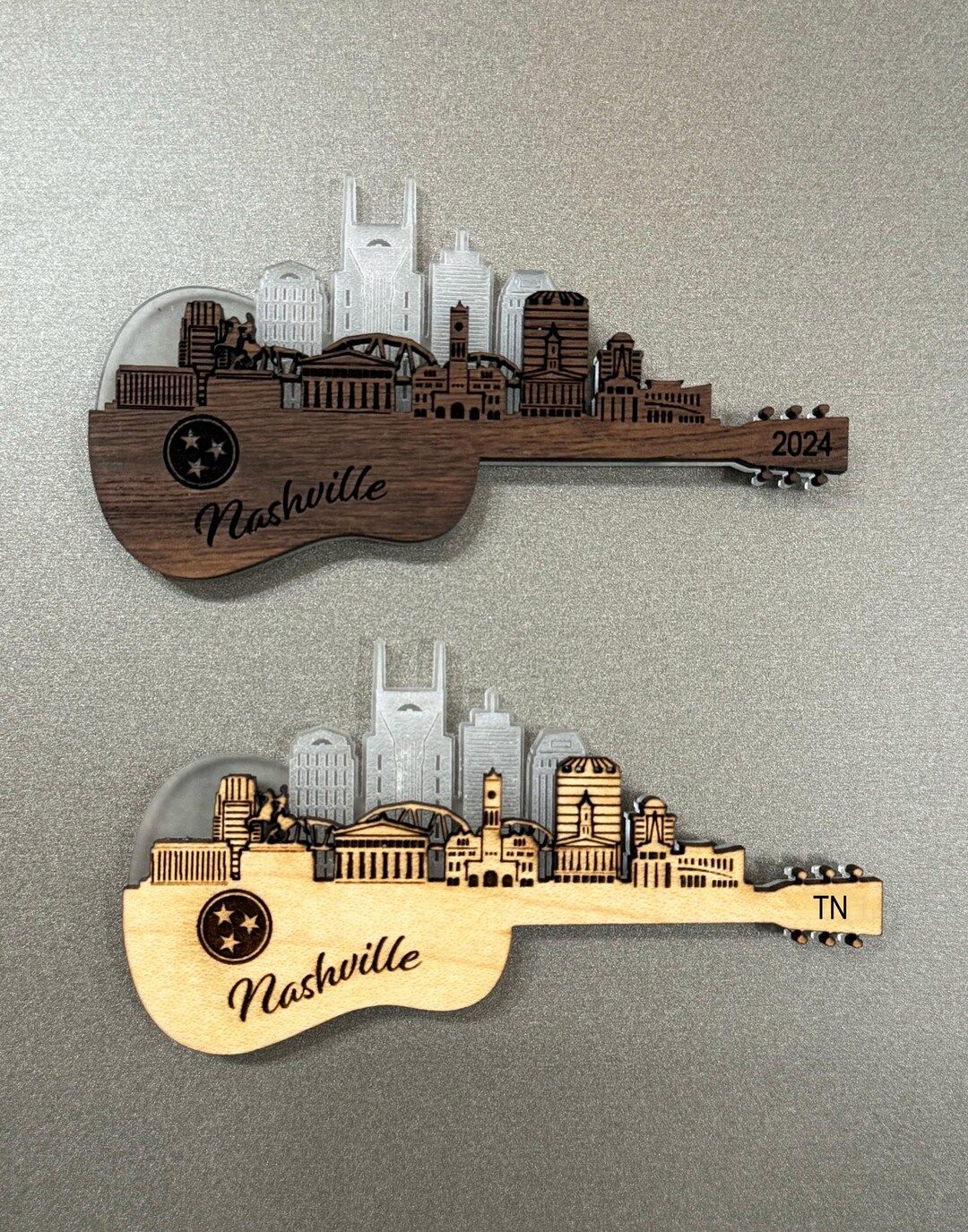 Nashville Guitar Magnet • Custom Nashville Skyline Magnet • Nashville ...