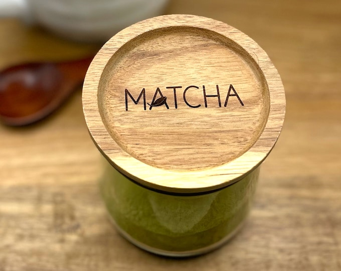 Engraved Acacia Wood Lid Matcha Jar: Fits Oui Yogurt Jar - Etsy